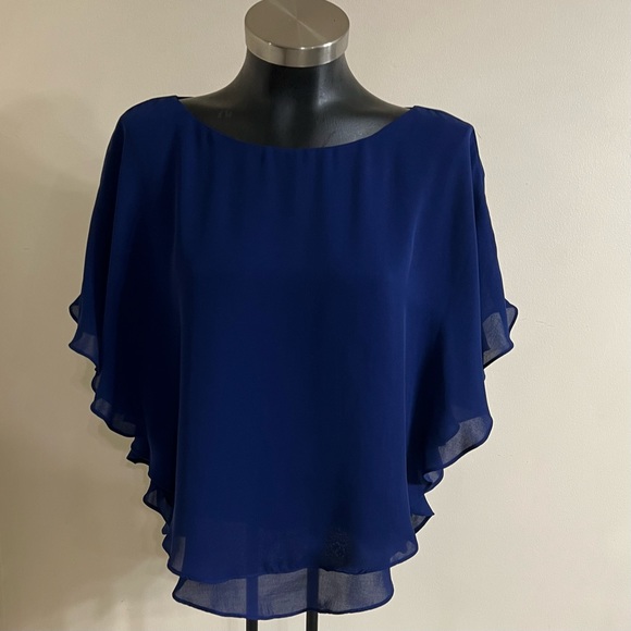 Gianni Bini | Tops | Gianni Bini Royal Blue Drape Top | Poshmark